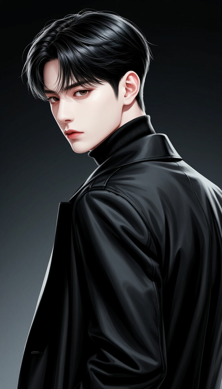 "Lee Gom a very handsome young man in full height, comely, black hair ...