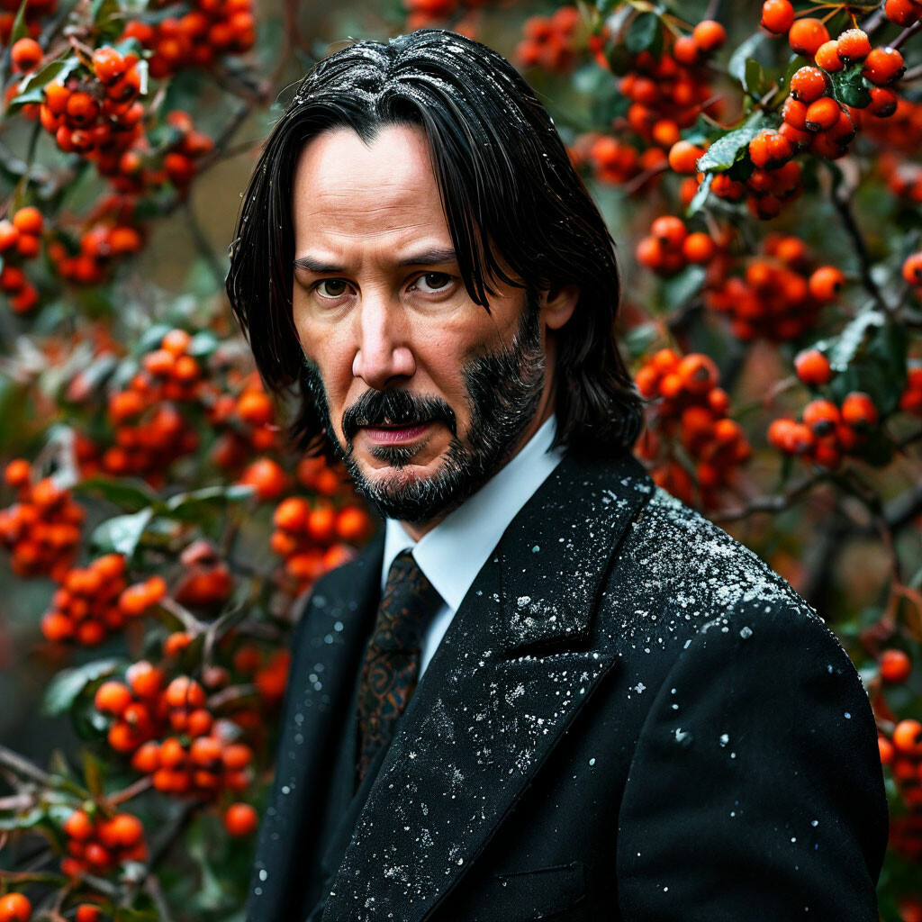 "Actor Keanu Reeves beautifully …" — image created in Shedevrum