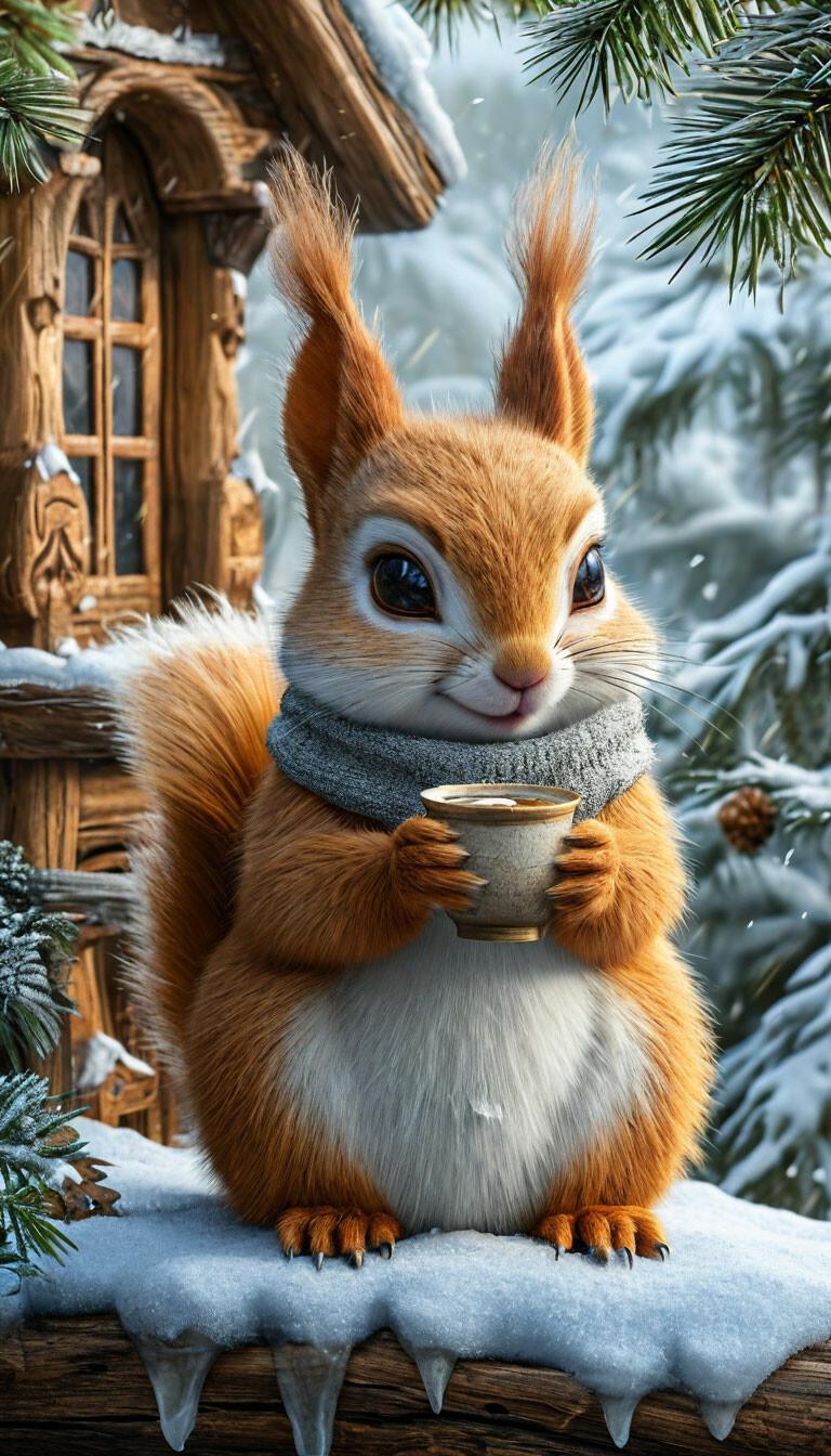 "🎁for everyone from @Eraser A winter …" — image created in Shedevrum