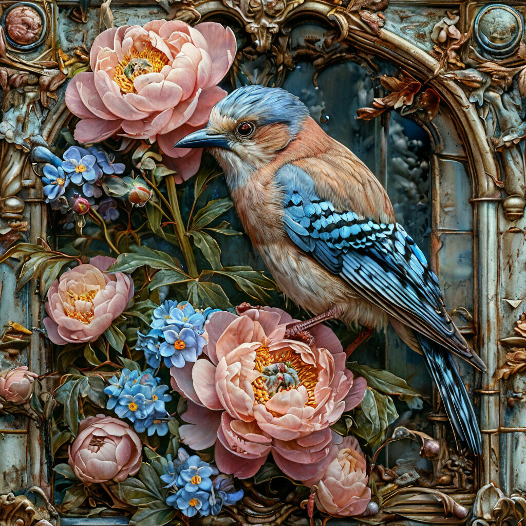 "Alphonse Mucha, Jean-Baptiste Monge, …" — image created in Shedevrum