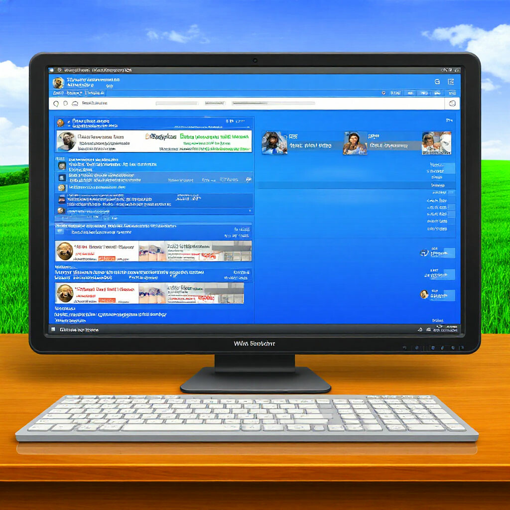 "Make the windows xp interface in the style of the old webcore and add ...