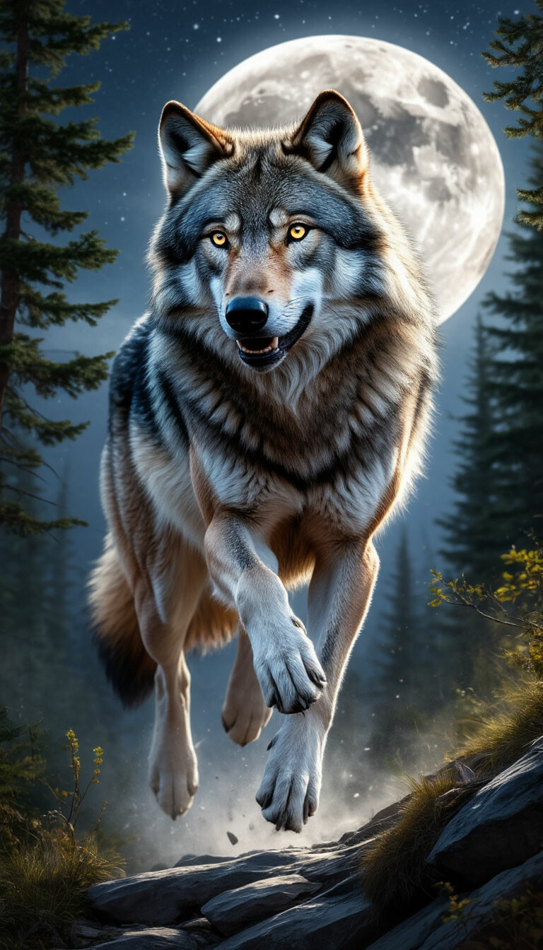 "Side view. diagonally. a fantastic scene. It's hyper-realistic. a ...