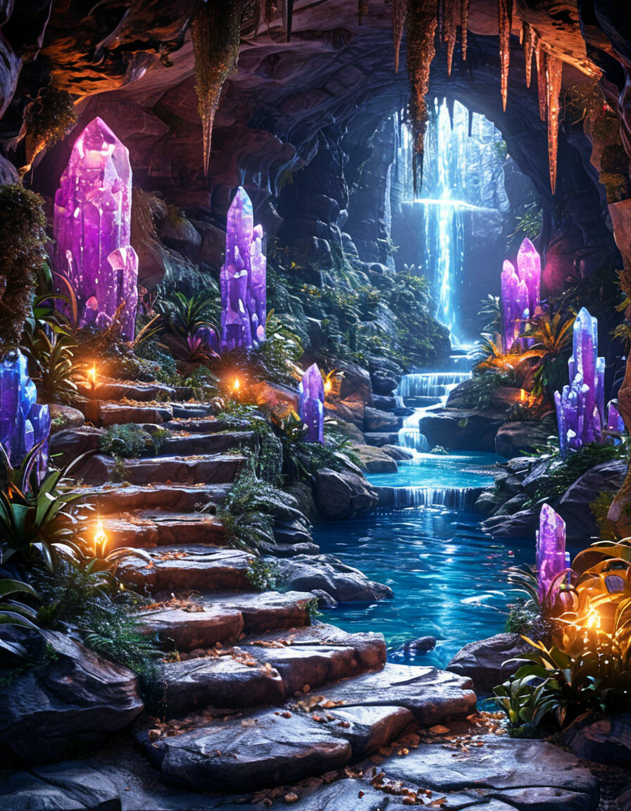 "A magical underground maze full of mysteries and mysteries glowing ...