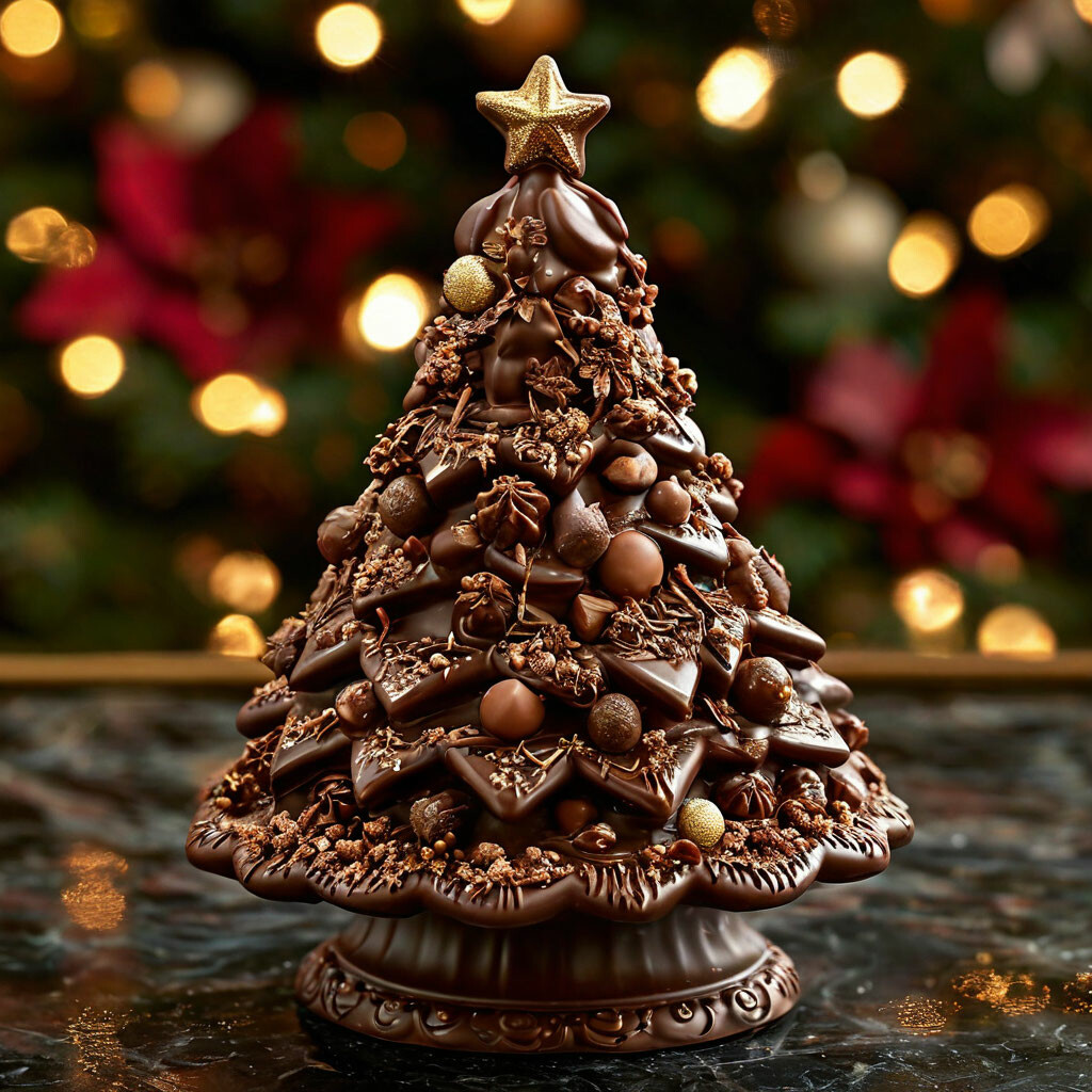 "Chocolate Christmas tree" — image created in Shedevrum