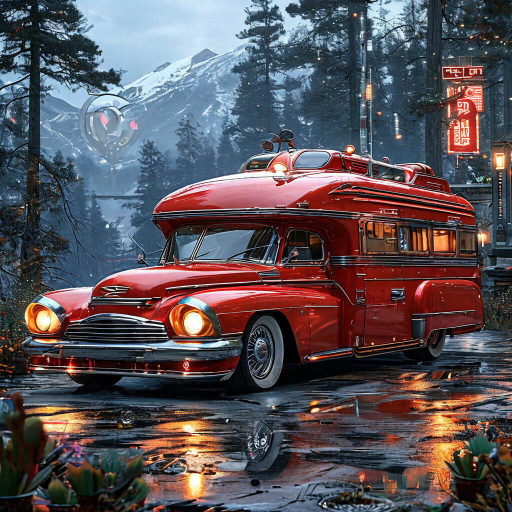 "Pin app poster car DT-75 futuristic Chrysler TurboFlite stylized as a ...