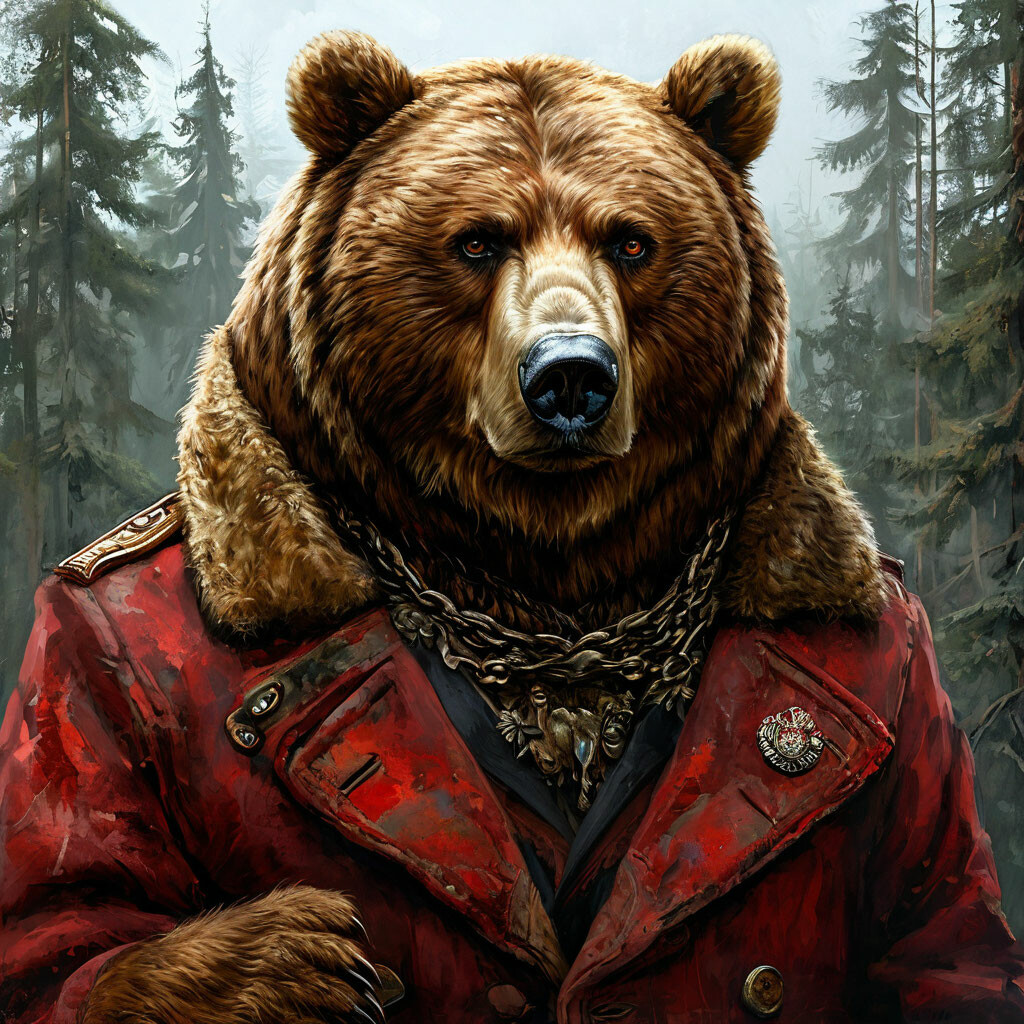 "The great Russian bear" — image created in Shedevrum