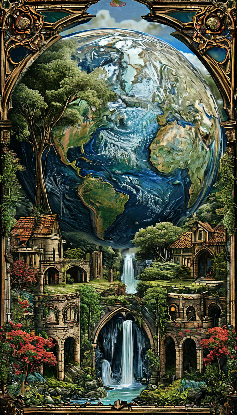 "The world the earth nature in the style of the Middle Ages @alex0604 ...