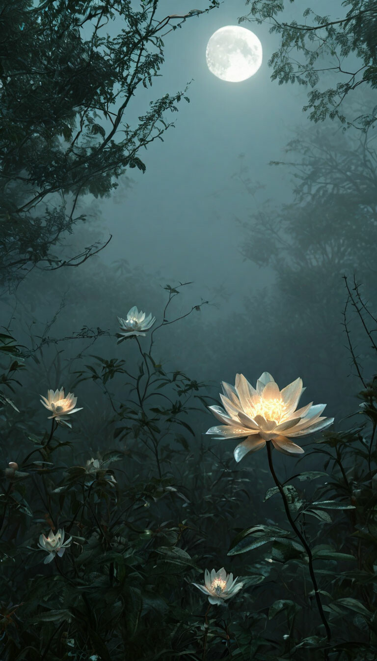 A gloomy, gloomy snapshot of flowers from Tamayubo's garden. The camera ...
