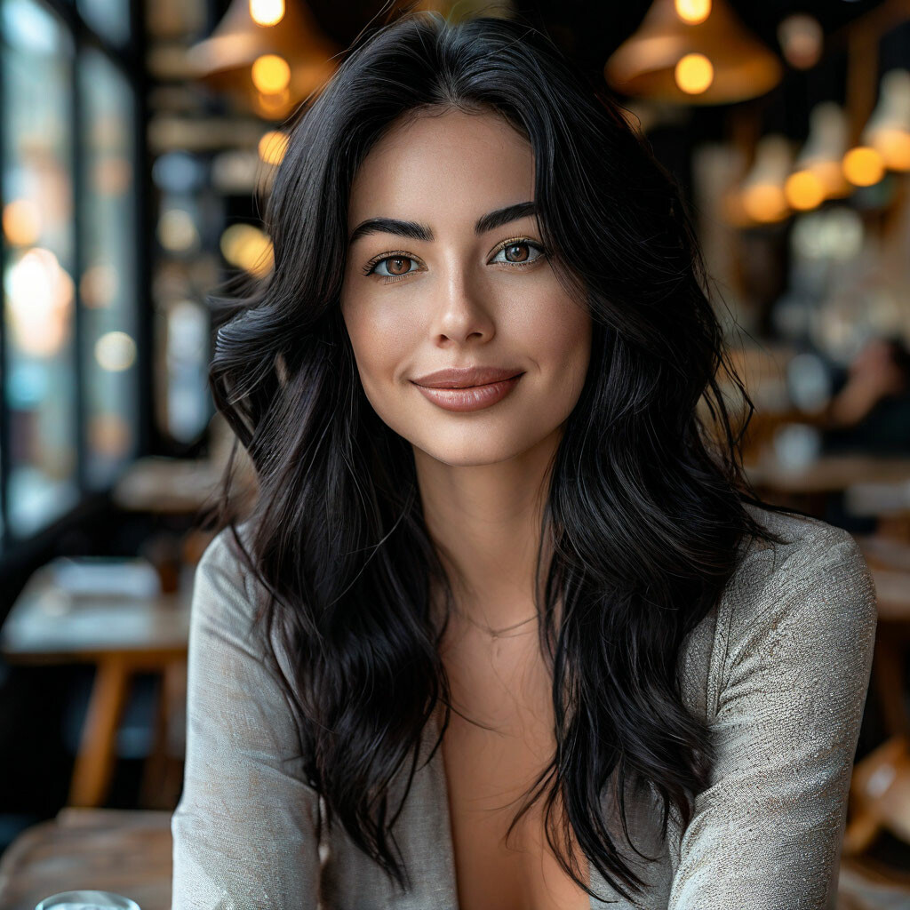 "Magazine cover,close-up of the face,tilt of the head,smile,incredibly ...