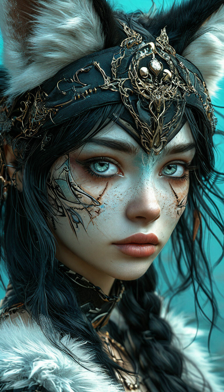 "🫴🩵🩶🩵 Close up. 3/4, 4k, blue and …" — image created in Shedevrum