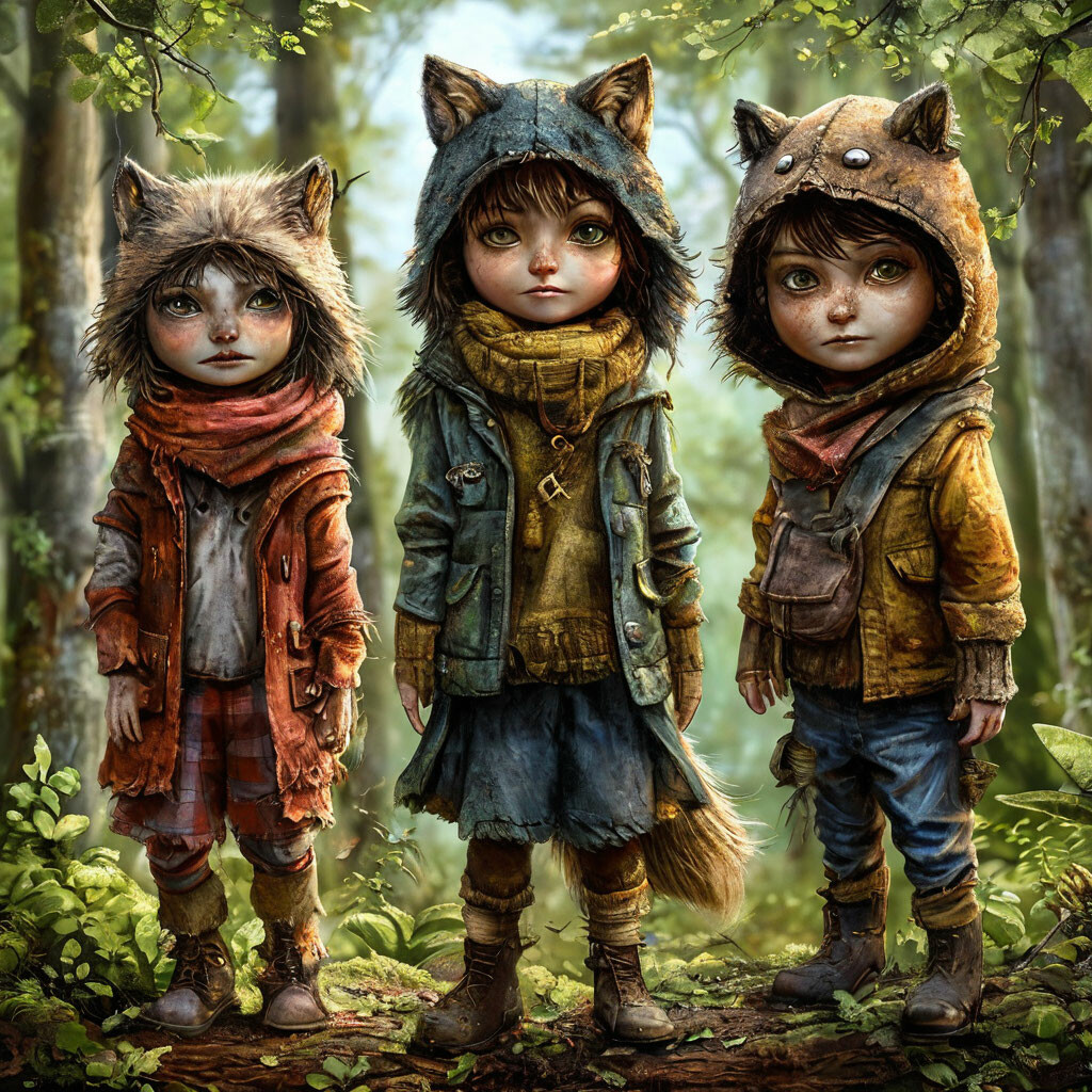 "Children of the forest werewolves of …" — image created in Shedevrum