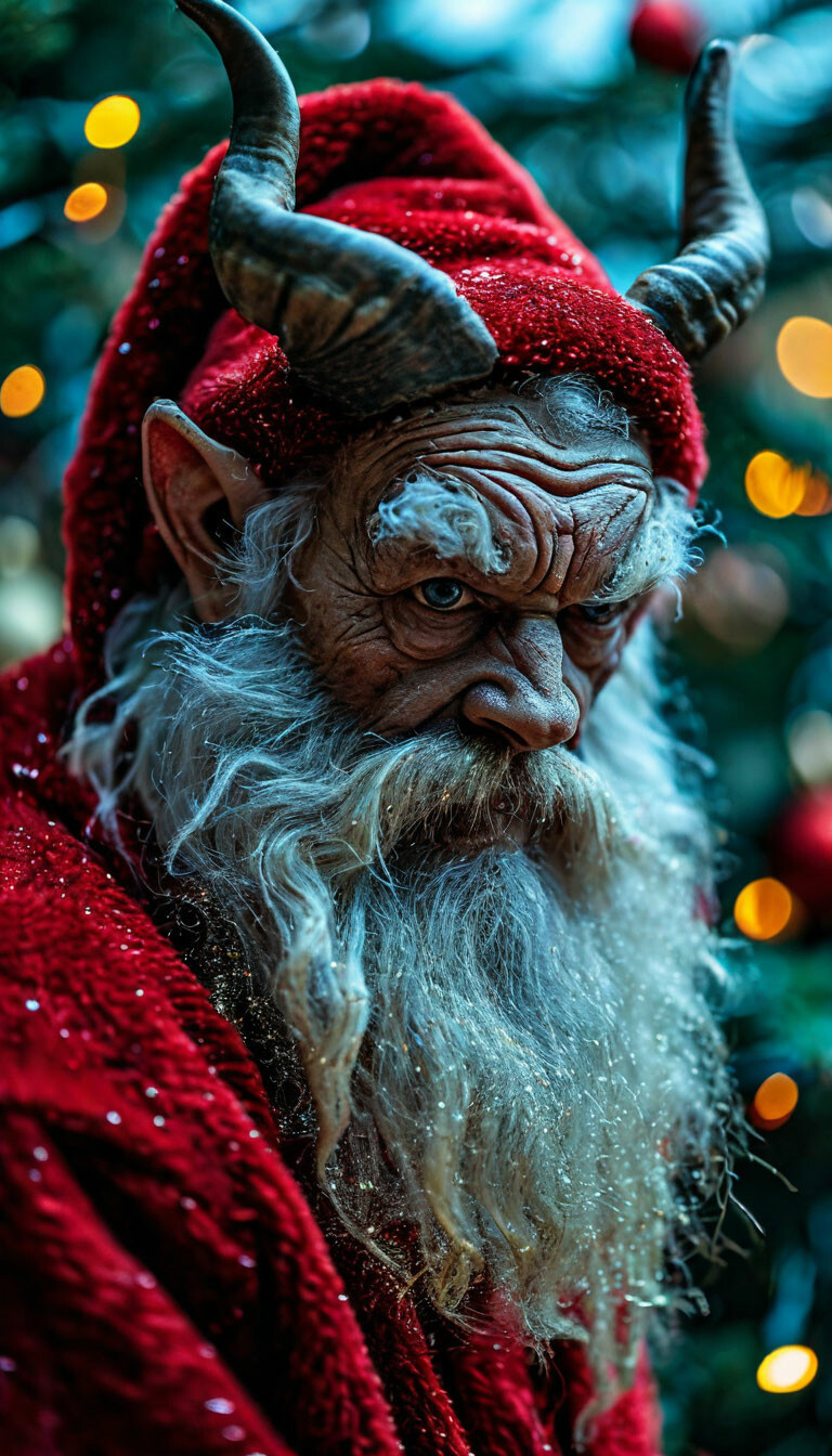 "Krampus Santa Claus Santa Claus cabra…" — imagen creada en Shedevrum