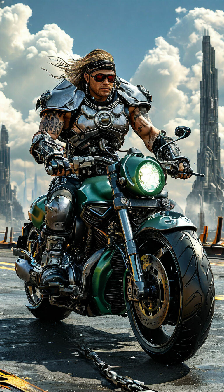"Warhammer 40k,fractal,highway, sparkling futuristic metropolis far on ...