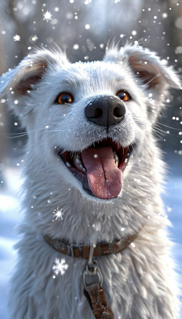 "Snowflake on the tongue of a snow-…" — image created in Shedevrum