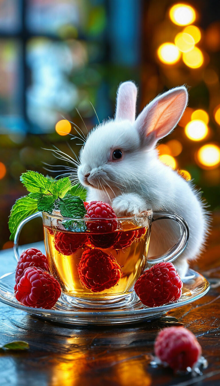 "~ crystal clear raspberries from …" — image created in Shedevrum