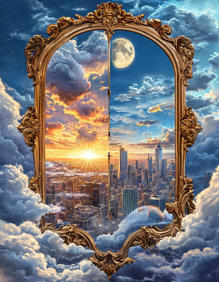 "Multidimensional airbrushing, clouds.…" — image created in Shedevrum