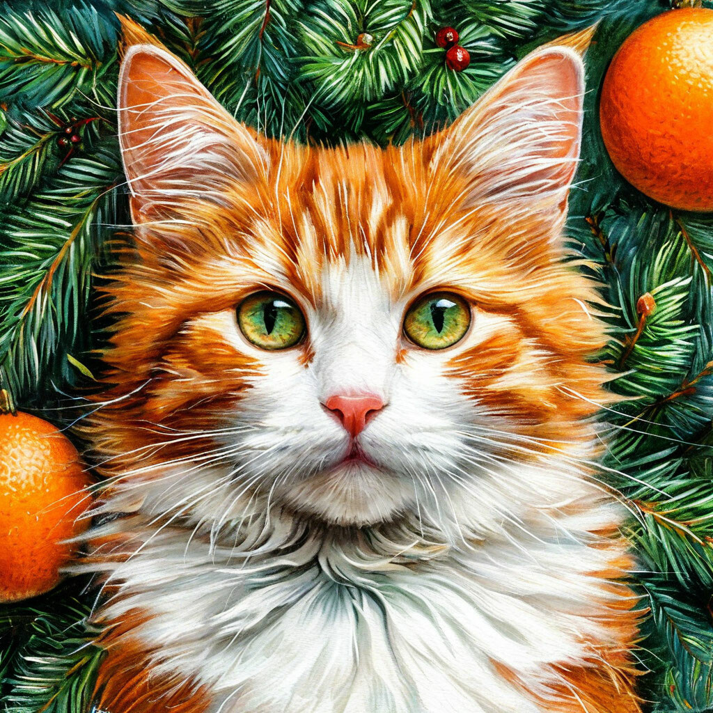 "Happy New year! a two-part painting, …" — image created in Shedevrum