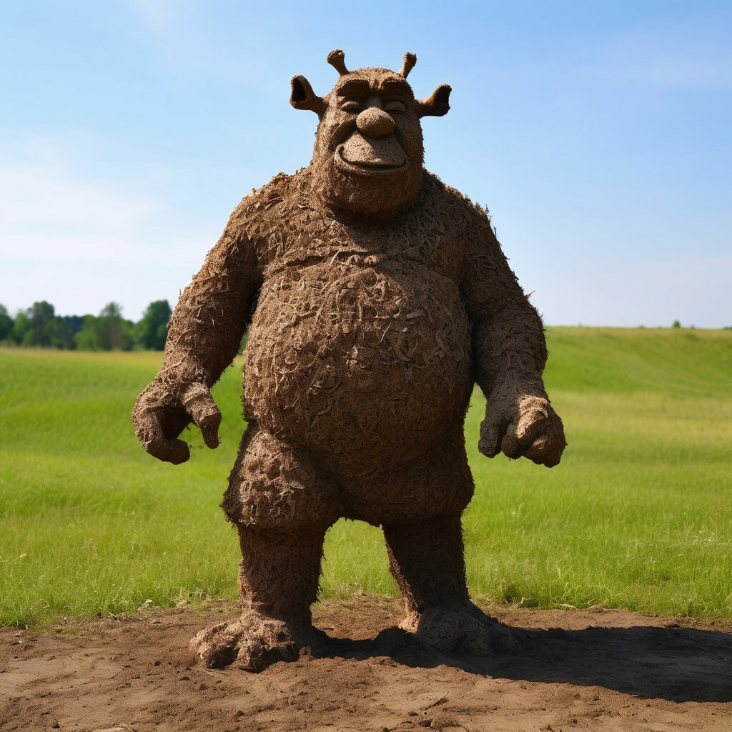 «Статуя шрека-развратника из навоза …» — картинка создана в Шедевруме