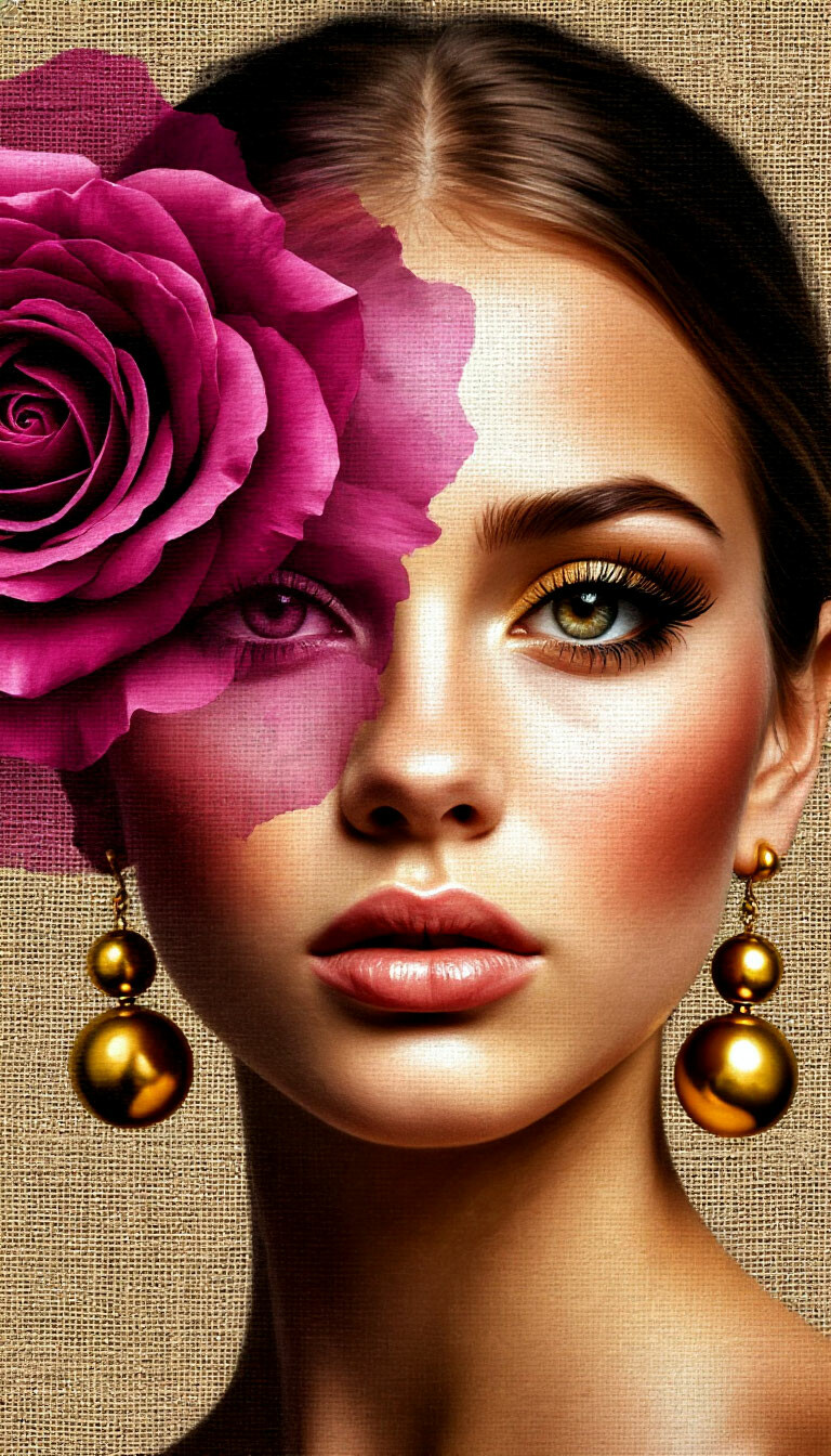 ", the pattern on the burlap. oil wet painting. a transparent image of ...