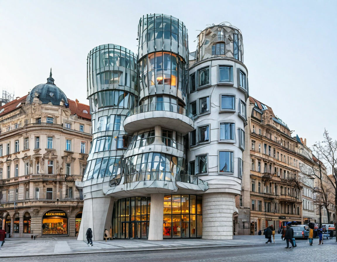 "Frank Gehry's reinterpretation of the…" — image created in Shedevrum