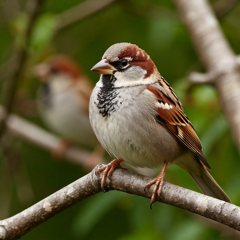 "Sparrows" — image created in Shedevrum