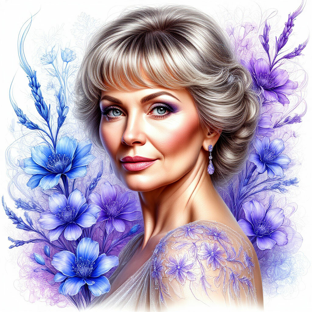 «In the style of Igor Belkovsky and Laura Koval, аrt portrait with ...