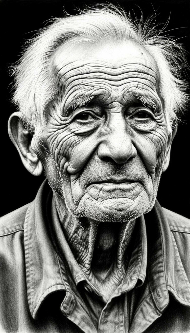 "Thank you grandfather for the victory , graphite drawing , black and ...