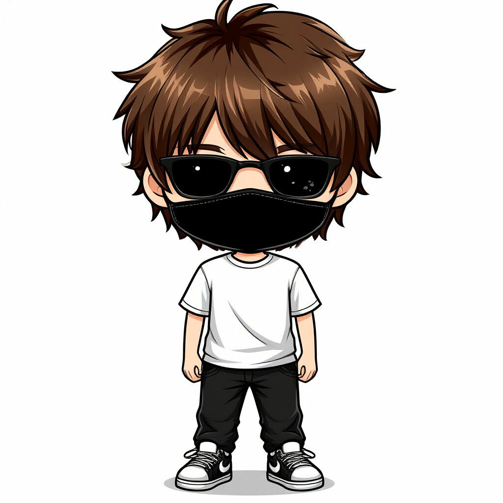 "Gacha life style, anime, chibi boy in…" — image created in Shedevrum