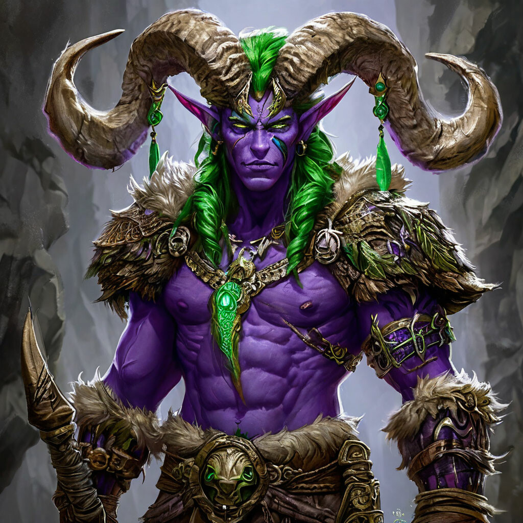 "Illidari (Illi'dary from Elvish - demon hunter) Elf, purple skin ...