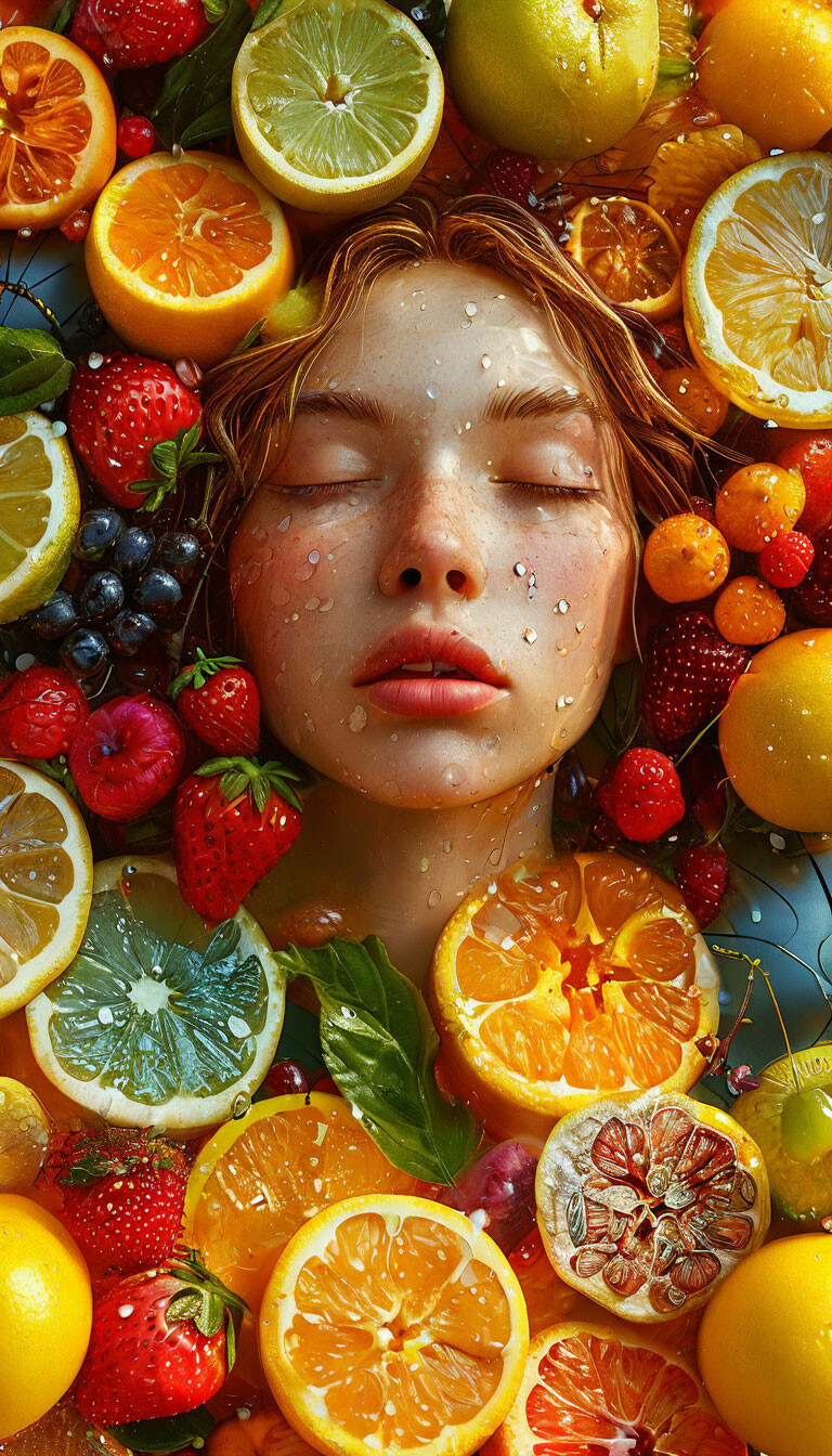 ". wonderful summer mood transparent figure of a girl made of ...