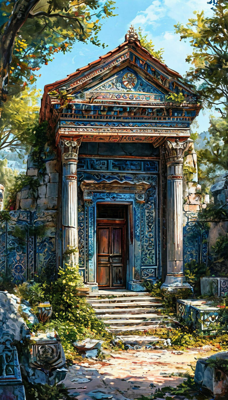 "Blue fescue Elijah Blue.Tomb of Amintas (Fethiye).The atmosphere of ...