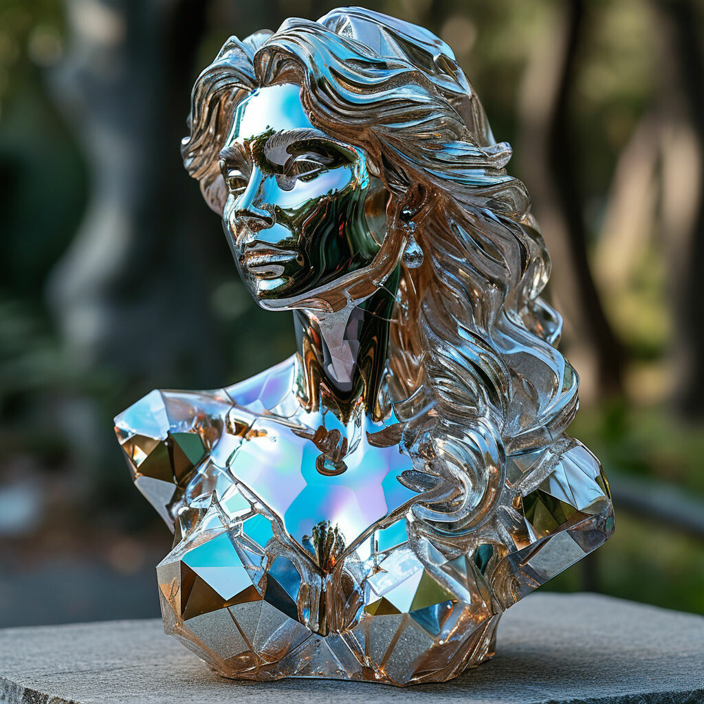 "Crystal Female Bust" — image created in Shedevrum