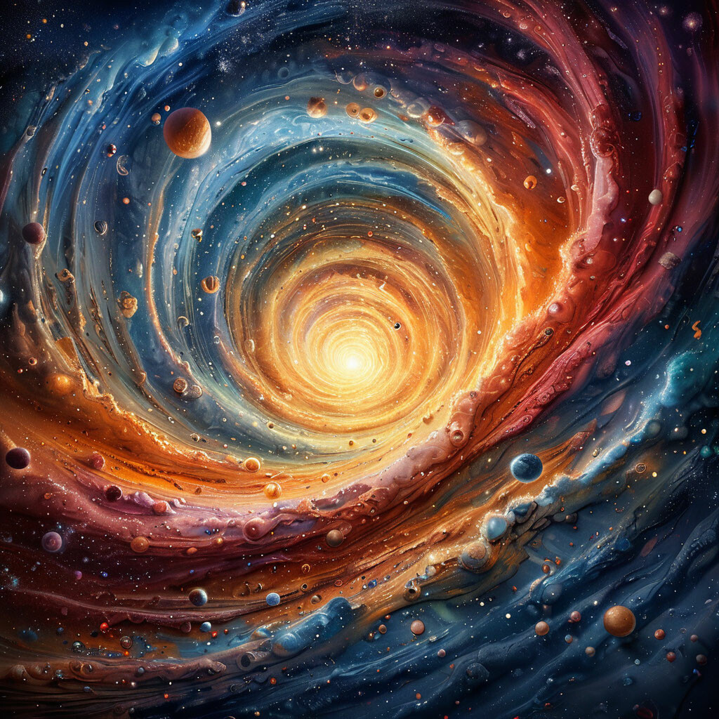 "The universe loves speed, do not hesitate, do not guess and do not doubt, …" — image created in ...