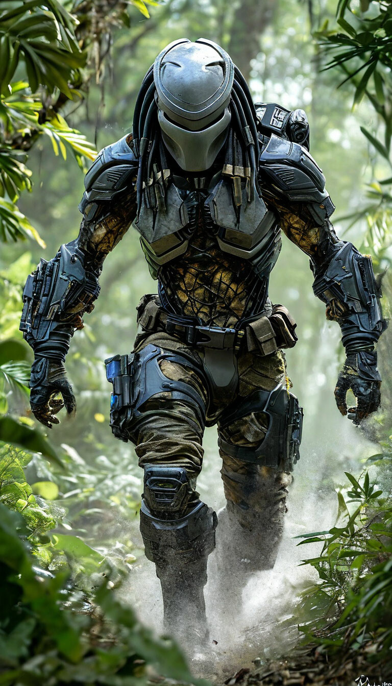 "🤍 Faceless Predator The Masked …" — image created in Shedevrum