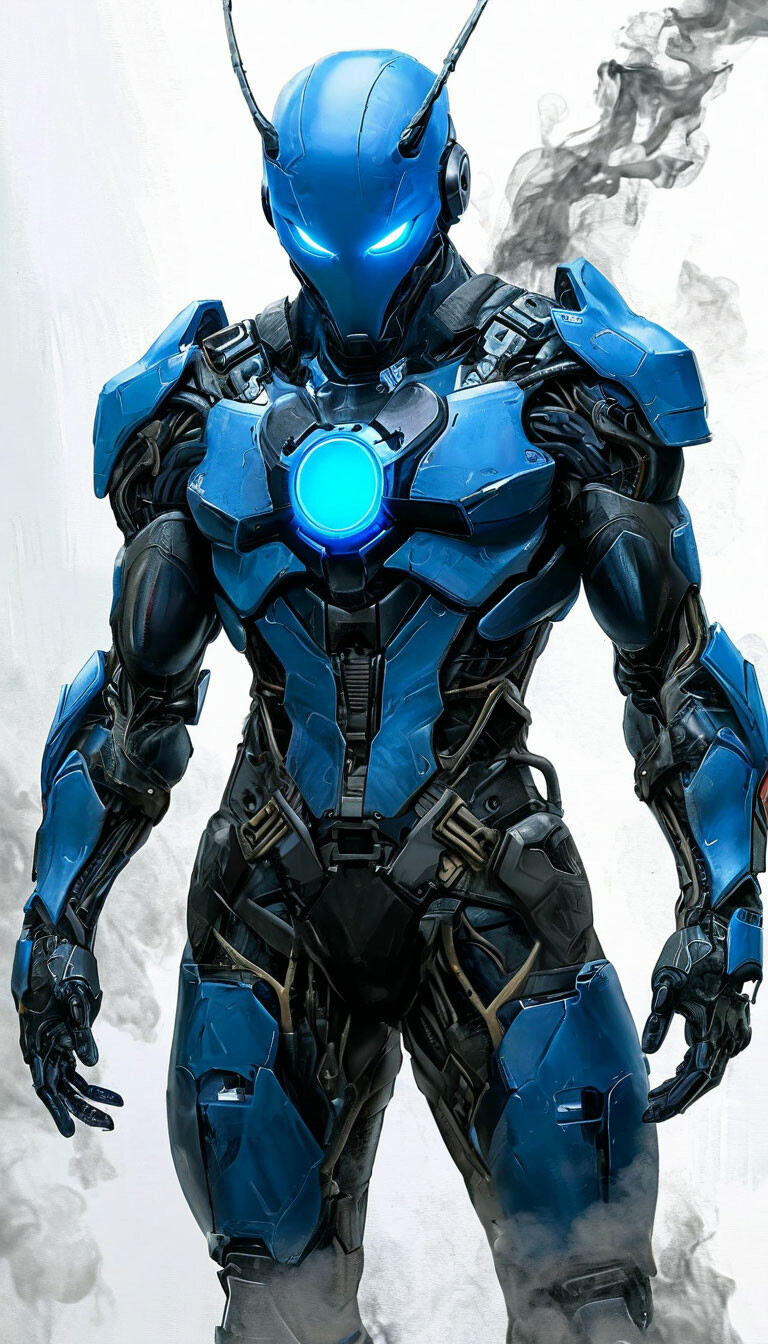 "🤍 Injustice Blue Beetle DC comics …" — image created in Shedevrum