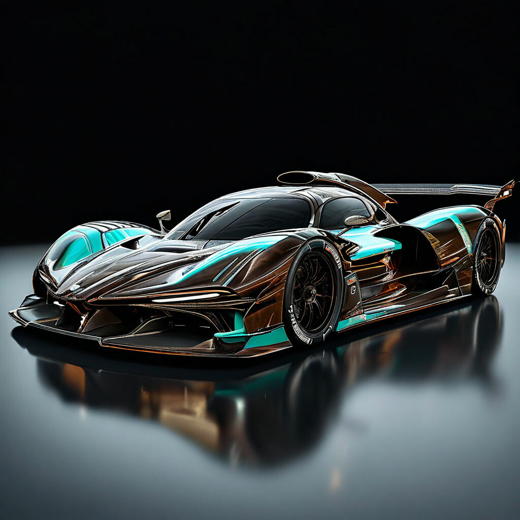 "German promo concept, Movenpick Alpine Star hypercar, black-brown-mint ...