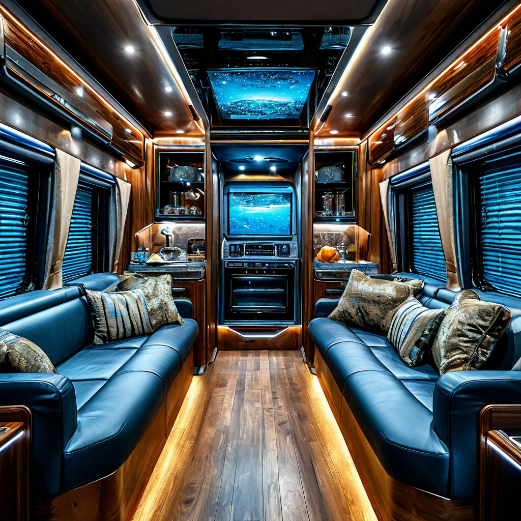 "Professional photography, futuristic interior of an off-road large ...