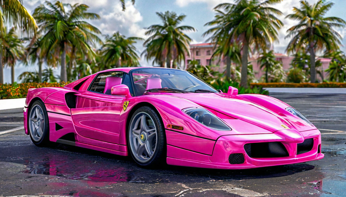 "Ferrari 964 The year 2023 is pink on the island of dreams ...