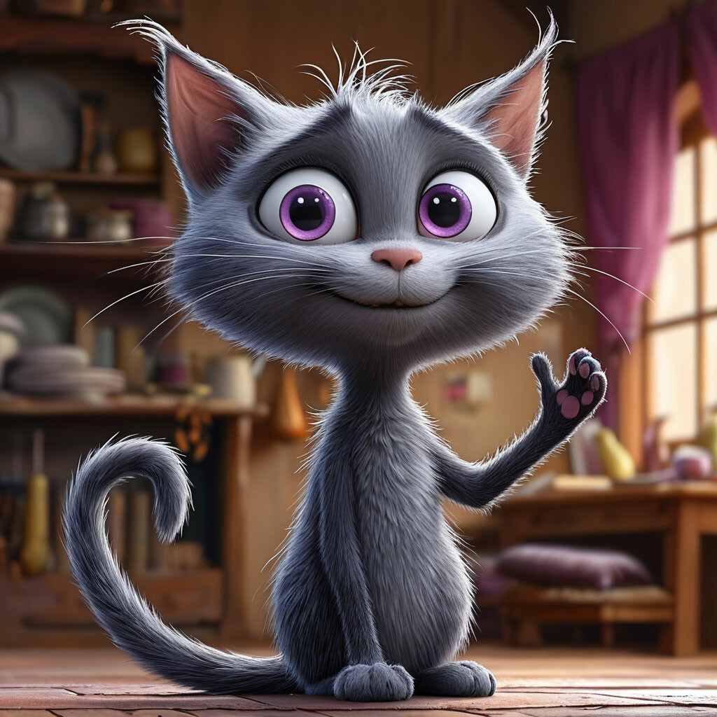 "WHOEVER'S THE CAT IS RIGHT!!!🫶🫶🫶 Grey cat, cartoon, anthropomorphic ...