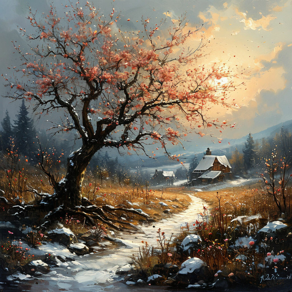 "WITH A LIGHT MOVEMENT hands DREARY WINTER WEATHER depression TURNS ...