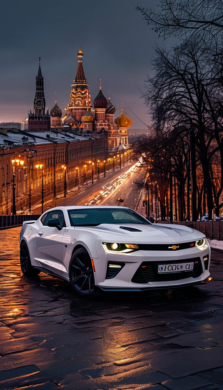 "Chevrolet Camaro 2018 Moscow, …" — image created in Shedevrum