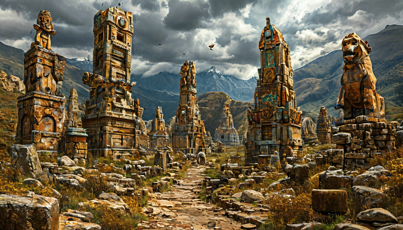 "Ruins of the city of Peruvian …" — image created in Shedevrum