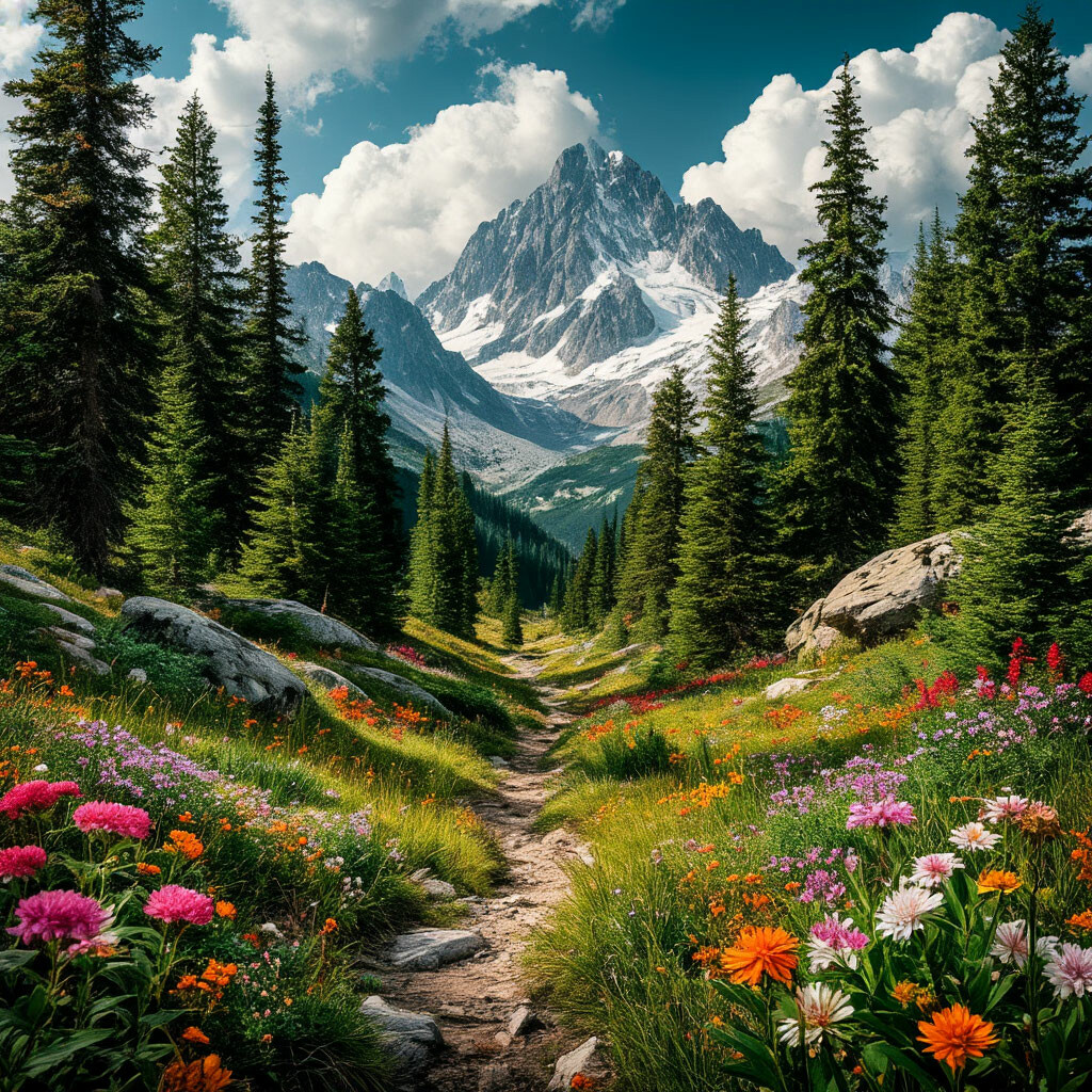 "Combined nature graphics" — image created in Shedevrum