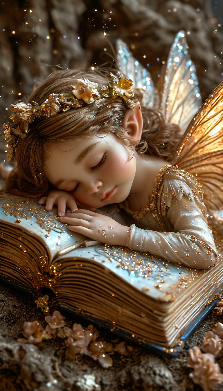 " A little fairy tale fairy fell …" — image created in Shedevrum