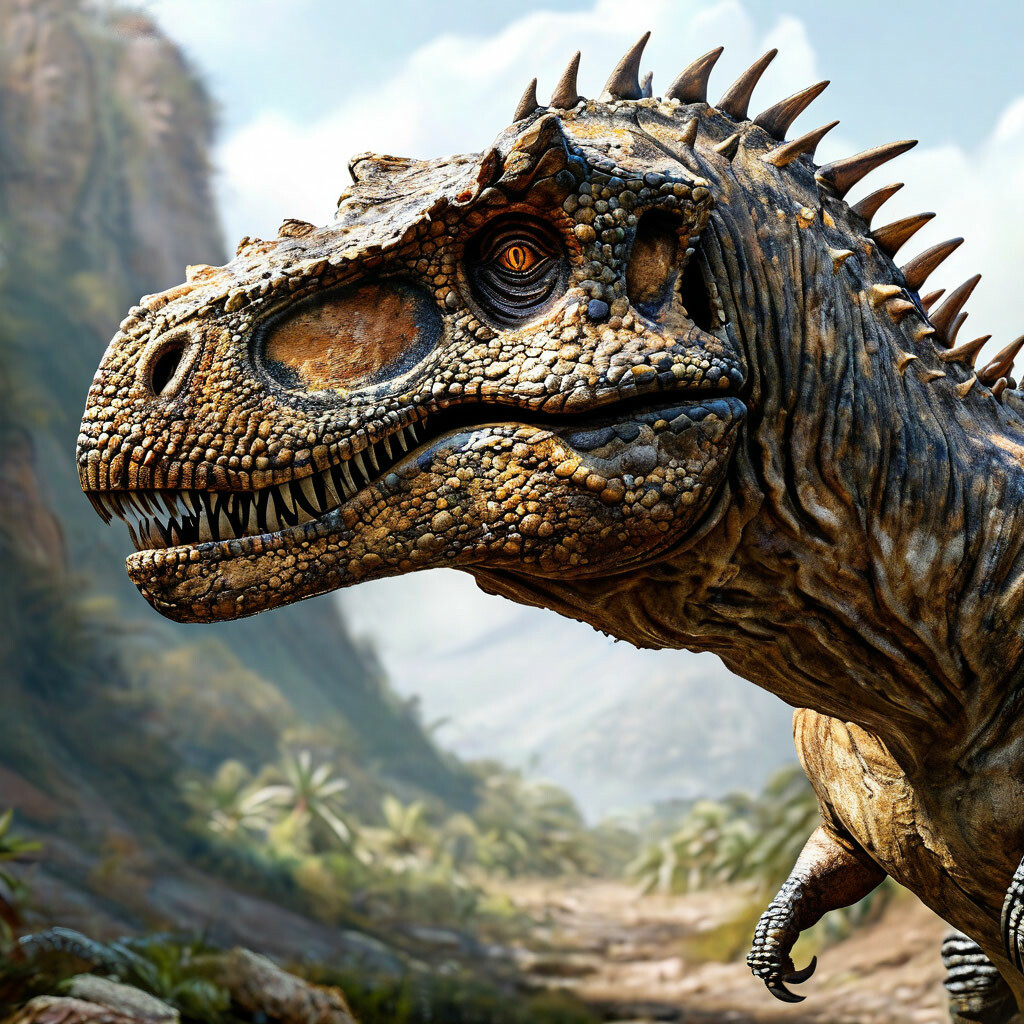 "Bassosaurus tiranosaurio con cráneo …" — imagen creada en Shedevrum