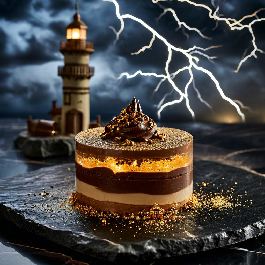 ""Tormenta nocturna: postre De café …" — imagen creada en Shedevrum