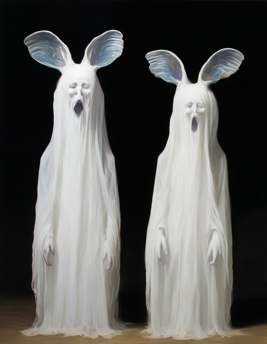 "Ghosts with ears mysticism mythology fabulous surrealism" — image ...