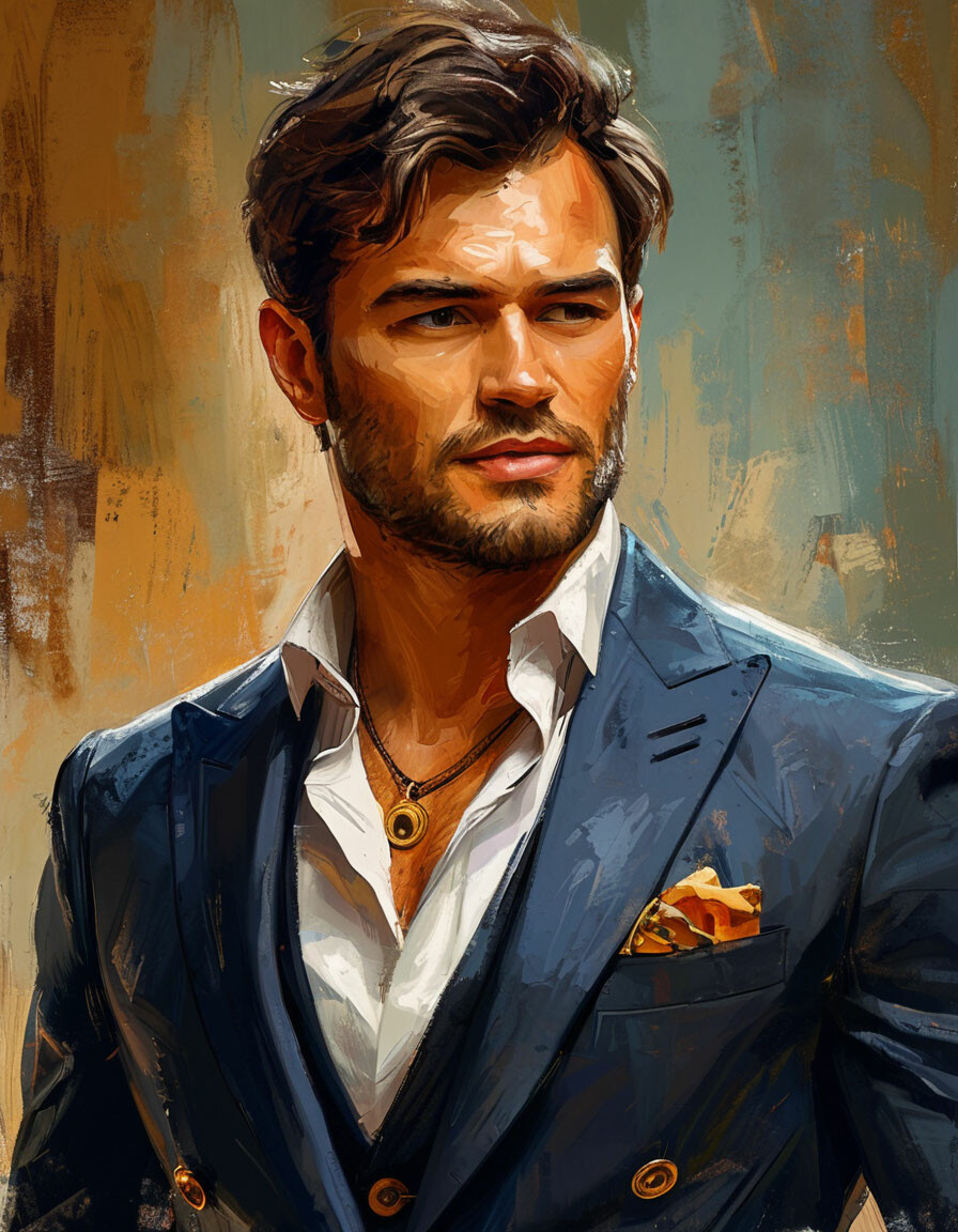 "💫 Sketch, sketch, ABC of style, mega handsome man in full height ...