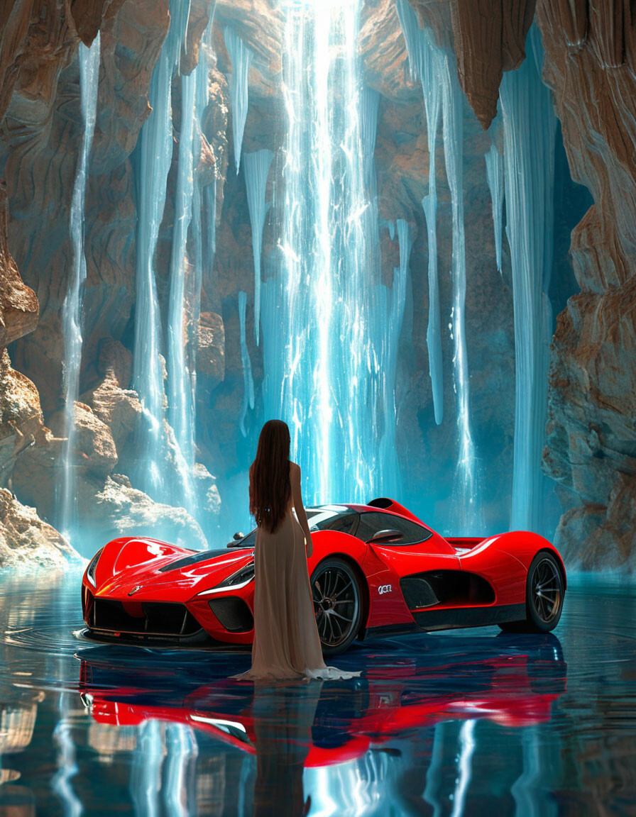 "Katoxana tramontana sports car,5d red on white virtual rainbow plasma ...