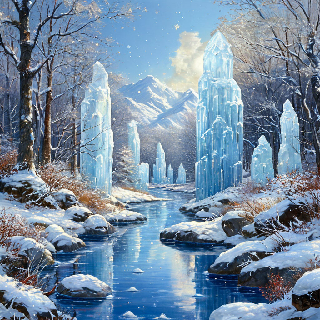 "Ice Cube winter fairy tale! Is it beautiful?!" — image created in ...